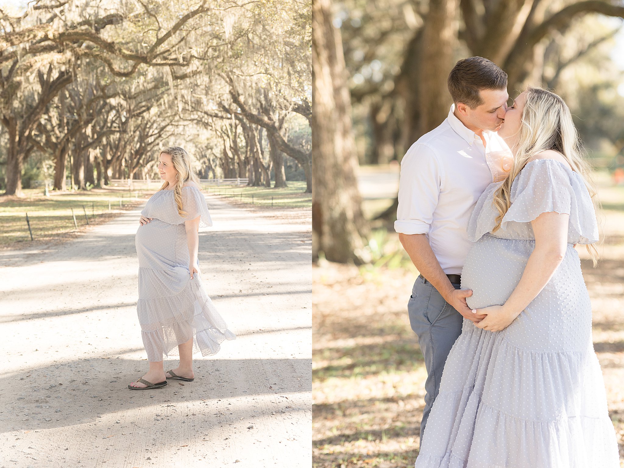 Savannah maternity session at Wormsloe Historic Site in Georgia
