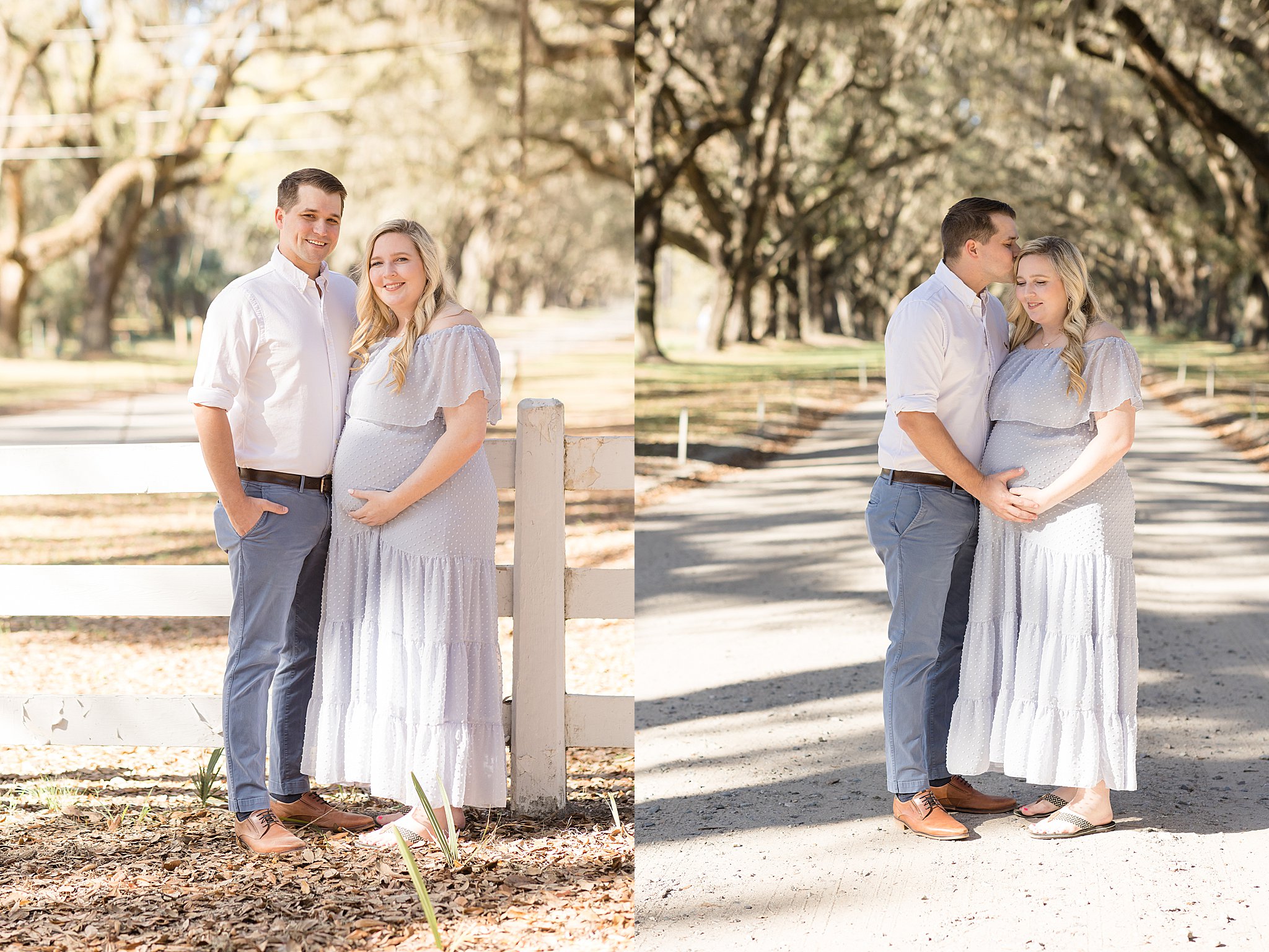 Savannah maternity session at Wormsloe Historic Site in Georgia