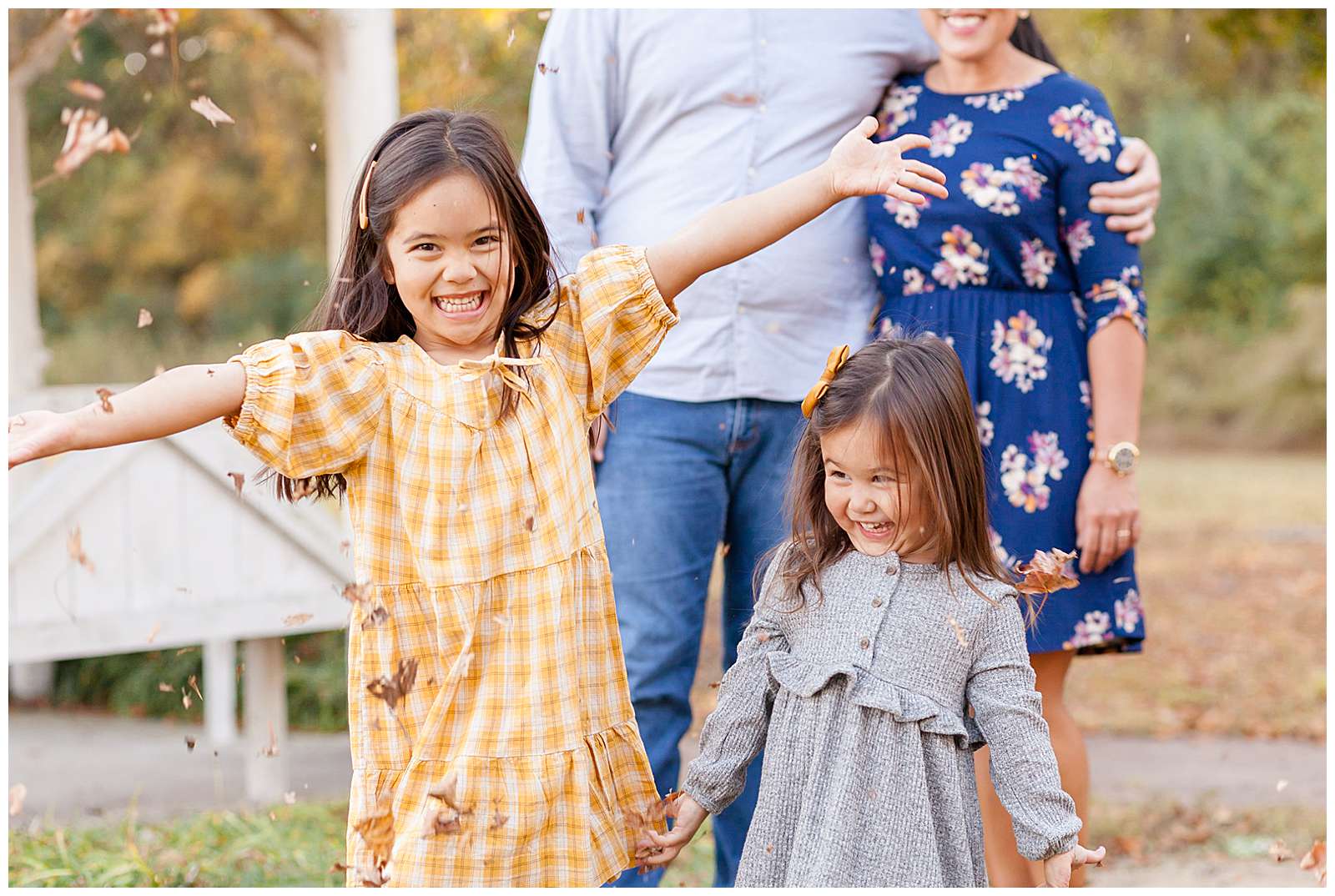 Raleigh Family Portraits at Oak View County Park in the Fall